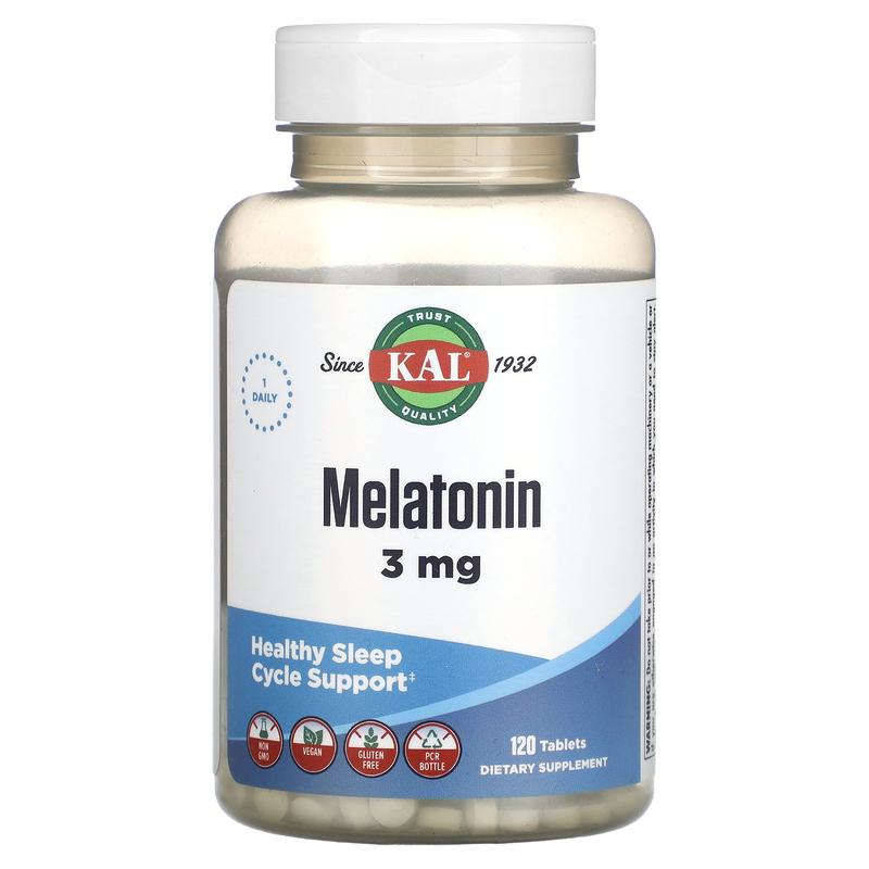 KAL Melatonin, 3 mg, 120 Tablets - TikTok Shop
