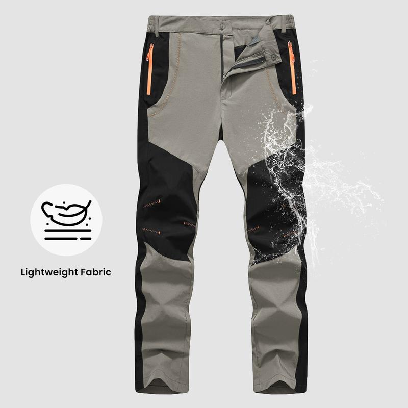 Gopune Men's Summer Black Pants Hiking Work Cargo Pants Lightweight ...