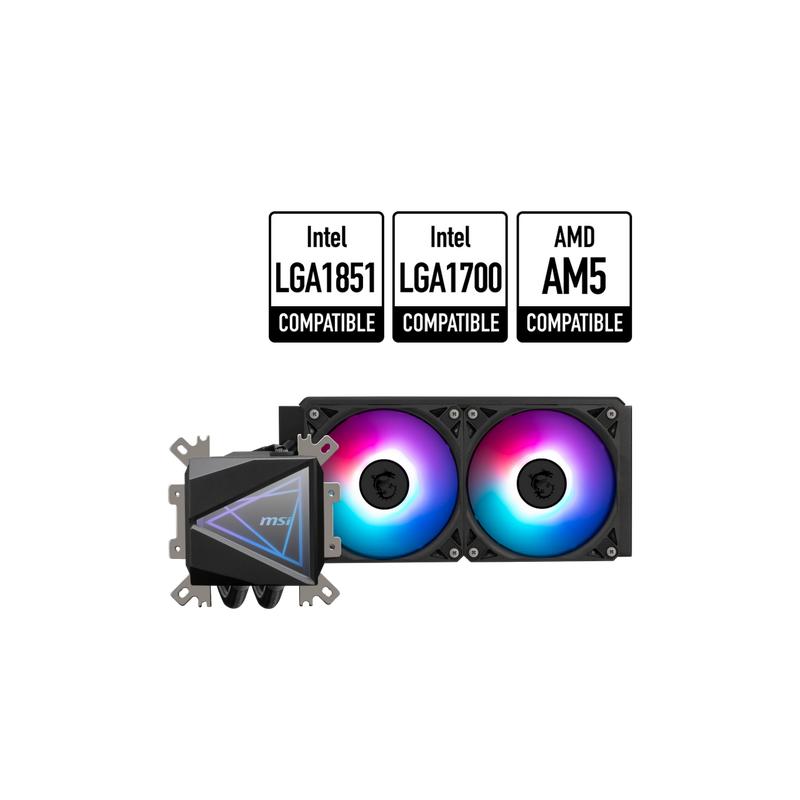 MSI MAG CoreLiquid I240 Black - AIO ARGB CPU Liquid Cooler - Infinity ...