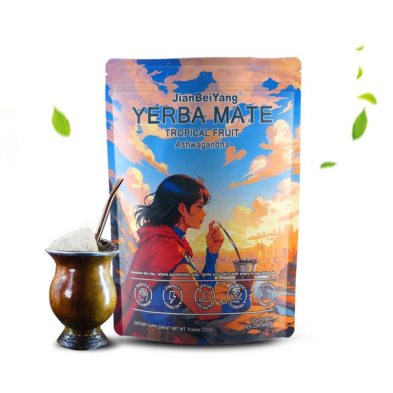 YERBA MATE Instant Tea Powder | Peach Mango Flavor | 30 Servings ...