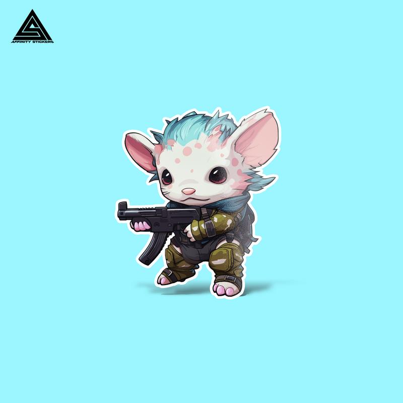 Tactical Axolotl Sticker || vinyl sticker, water bottle sticker ...