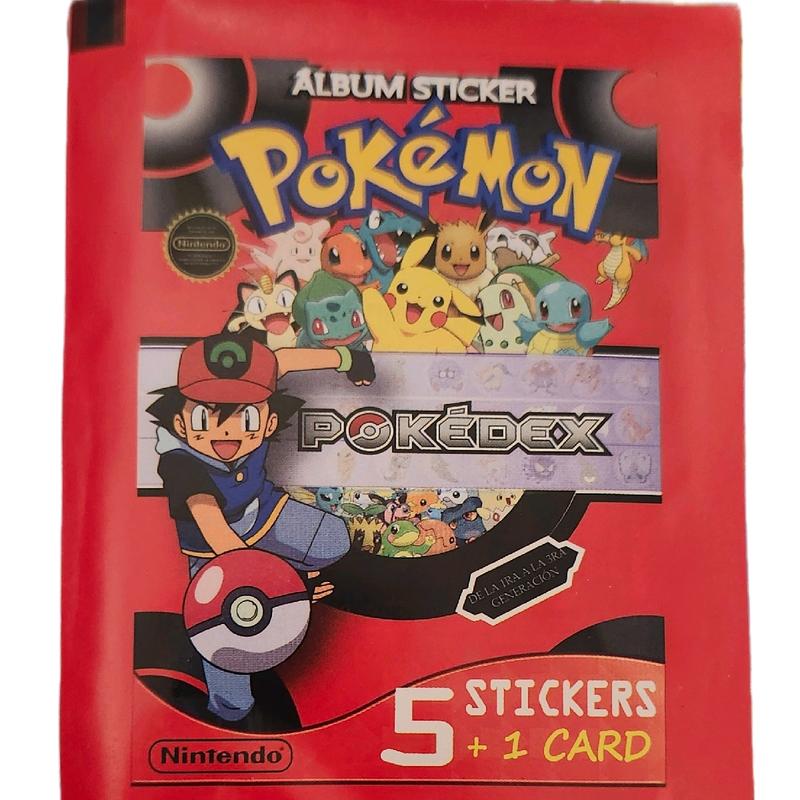 Pokemon Pokedex Sticker Pack - 5 Stickers & 1 Card - Personalize ...