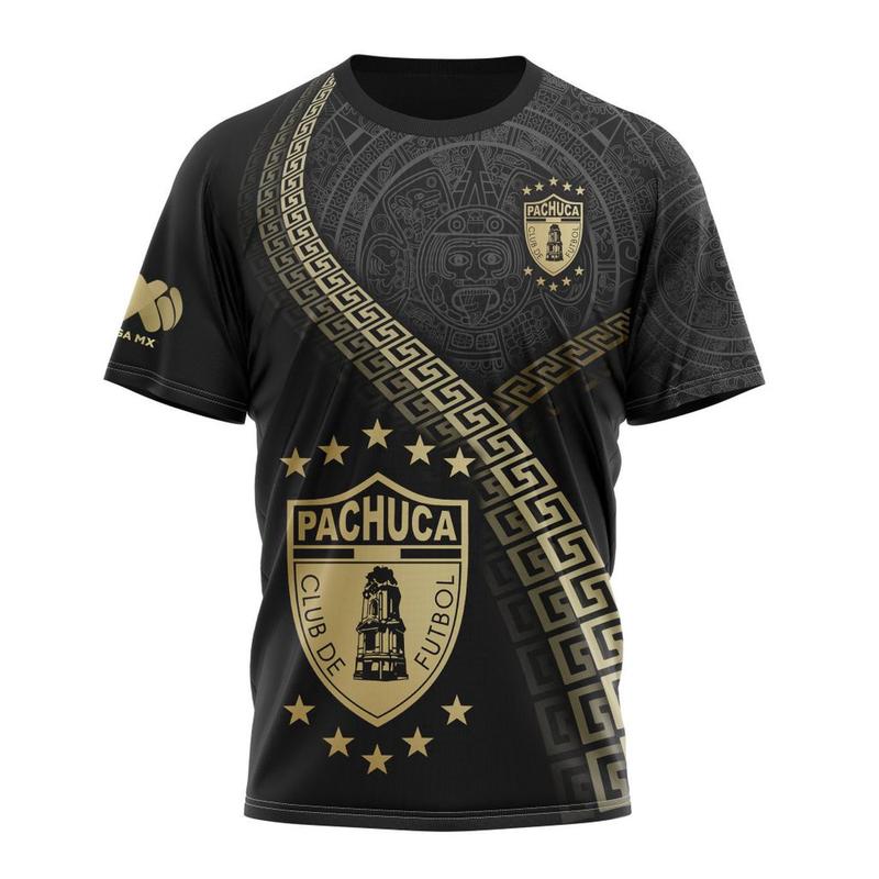 LIGA MX C.F. Pachuca Shirt 3D Special Black And Gold Design ST2401 - TikTok Shop