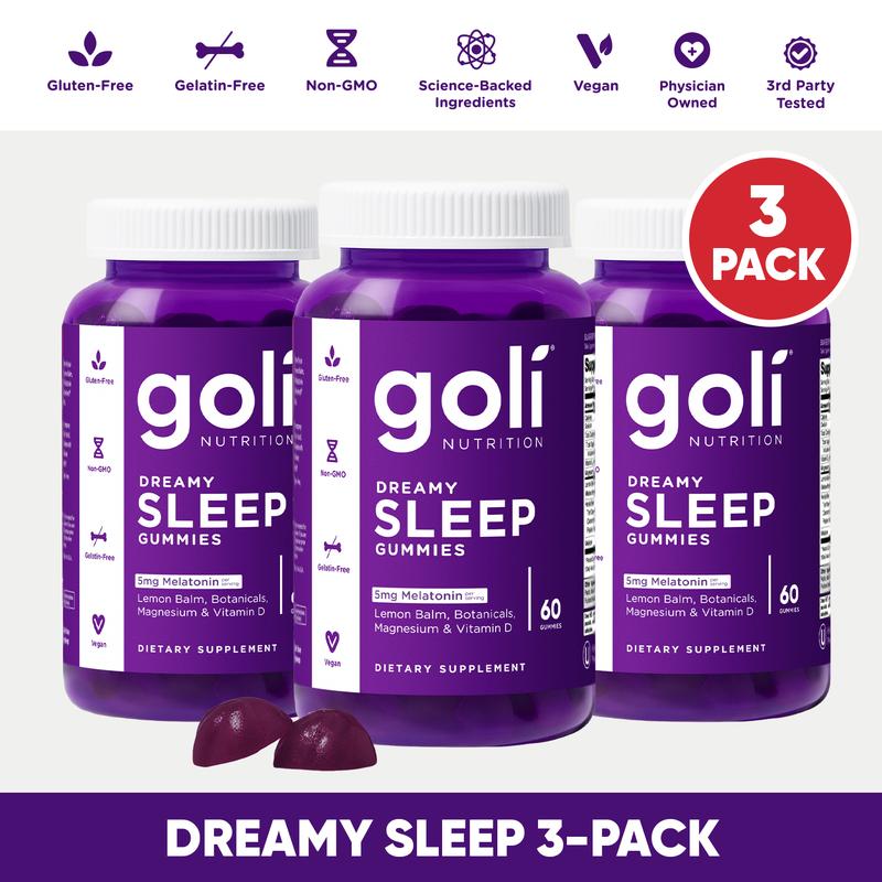 3 Pack Dreamy Sleep Gummies with Melatonin, chamomile, Magnesium ...