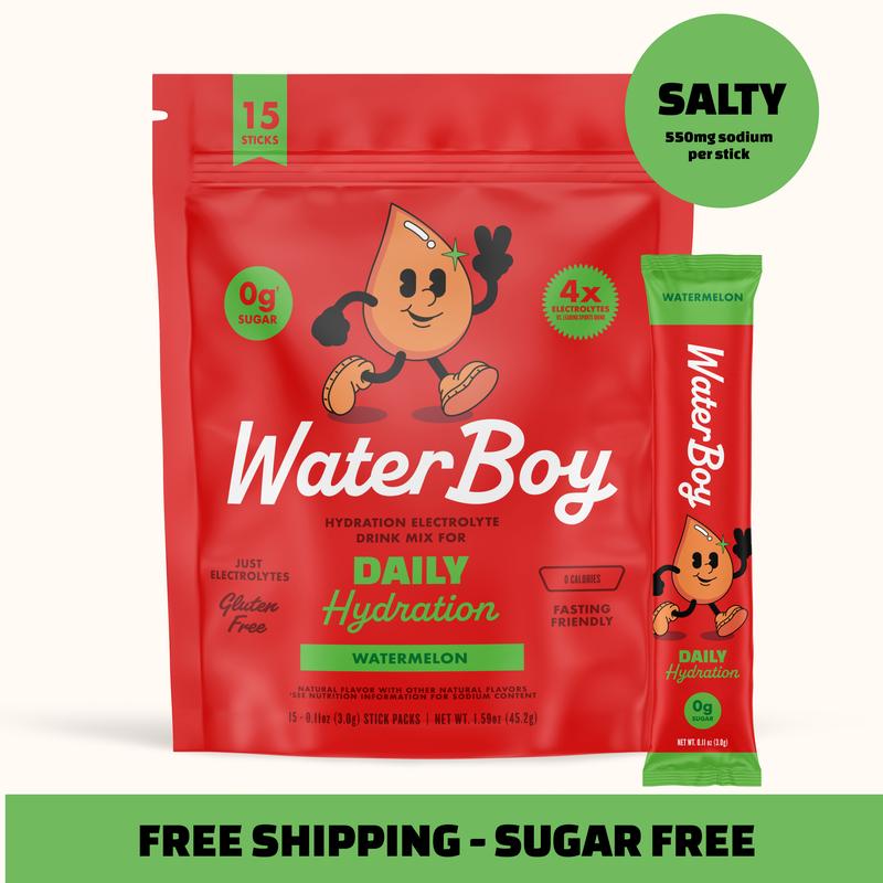 Waterboy Daily Hydration | 4x Electrolytes & Sugar Free | Electrolyte ...
