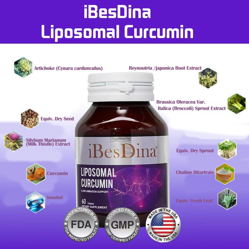 iBesDina Liposomal Curcumin Complex - Anti-Inflammatory Formula with ...