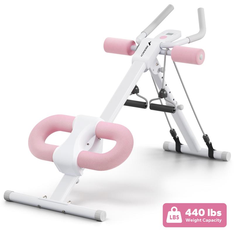 MERACH Adjustable Ab Trainer Machine LCD Monitor Foldable Abdominal ...