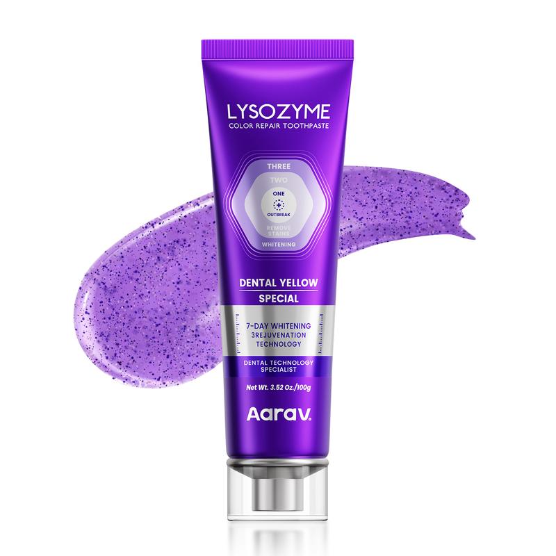 Aarav Lysozyme Purple Whitening Toothpaste | instant StainRemoval ...