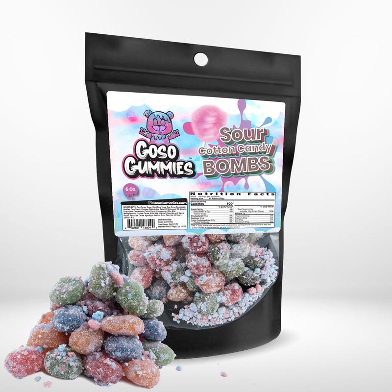 Goso Gummies Sour Cotton Candy Gusher Bombs 6oz Bag - TikTok Shop