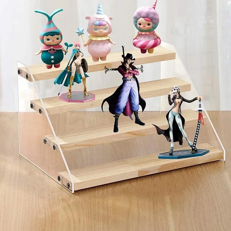 2-7 Layers Acrylic Storage Display Shelf Rack Figure Ladder Showcase ...