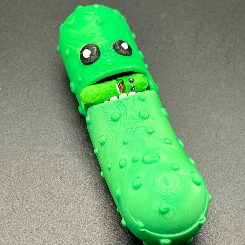 Large Single Tickles the Pickle 3D Printed Articulating Pickle - TikTok ...