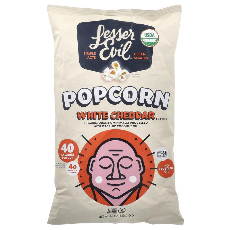 LesserEvil Popcorn, White Cheddar , 4.6 oz (130 g) - TikTok Shop