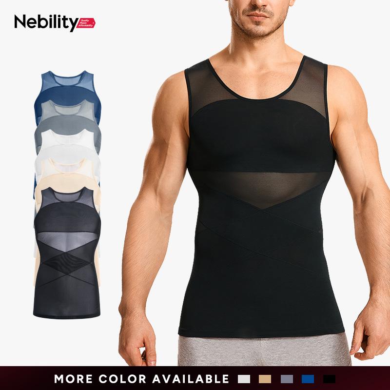 Nebility Men's Summer Thin Shapewear Tanktop - Menswear Mesh - TikTok Shop