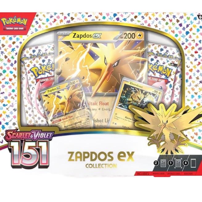 Pokémon Scarlet & Violet 151 Zapdos EX Collection Box - Includes 4 ...