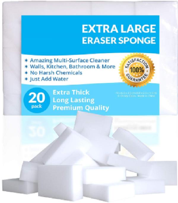 Extra Large Eraser Sponge (20 Pack) - Long-Lasting Premium Melamine ...