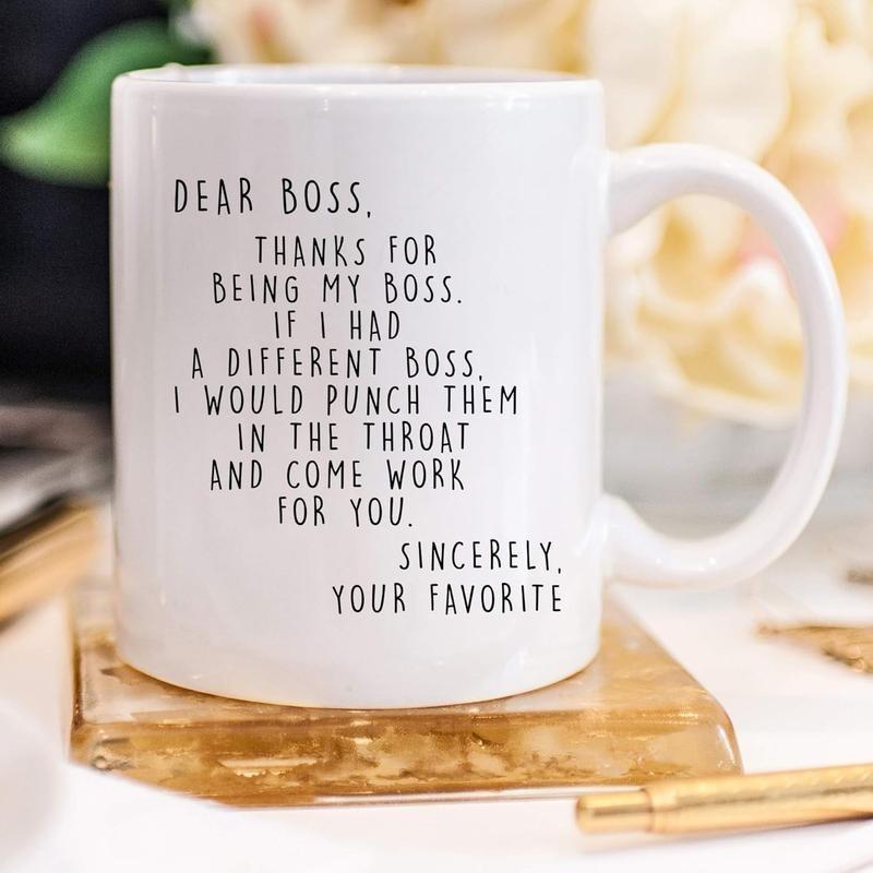 Dear Boss Mug, Gift for Best Boss Friend, Funny Boss Mug - TikTok Shop
