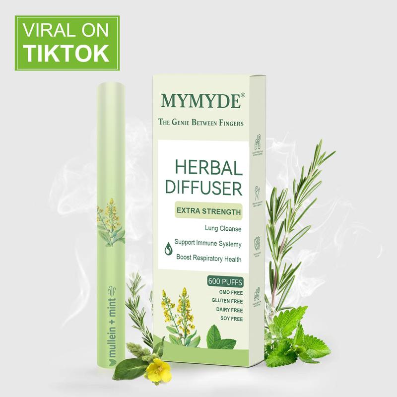 MYMYDE Thyme and mint extracts for lung detoxification and oral air freshening, herbal diffusion ...