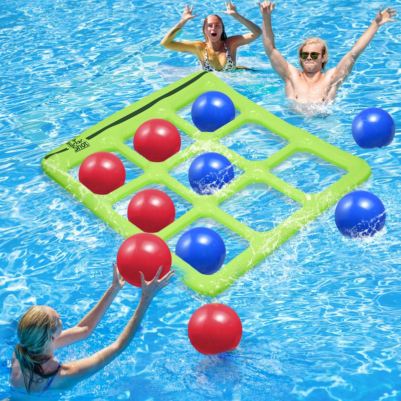 Pool Toys Games Set- Tic Tac Toe Inflatable Pool Toy with 10 - TikTok Shop