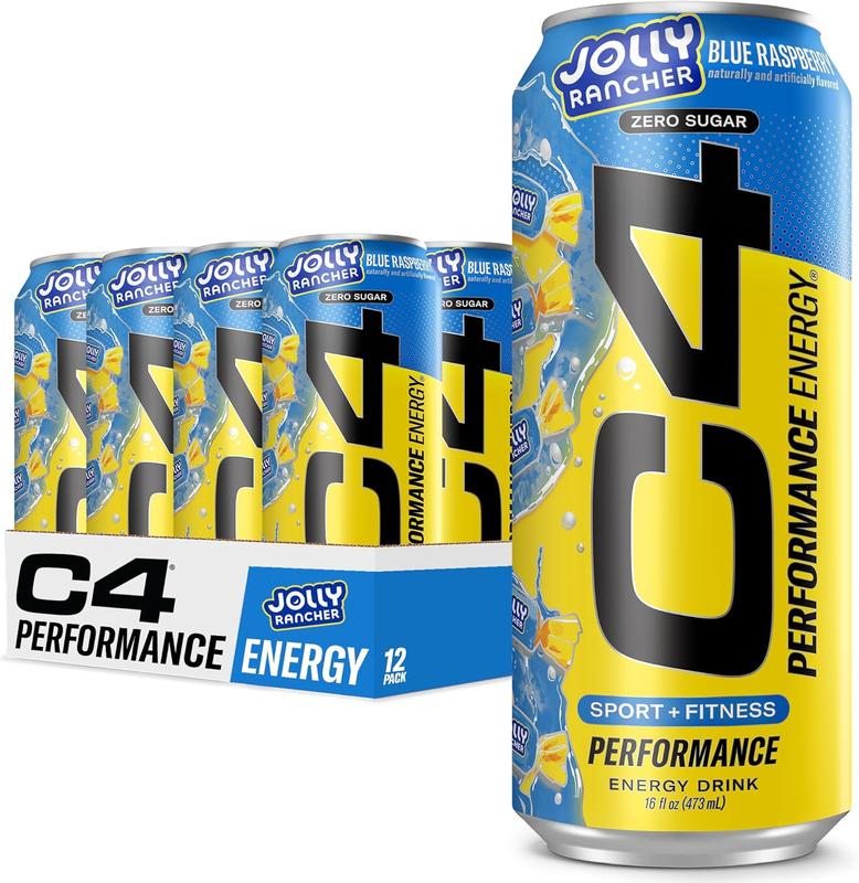 C4 Performance Energy Drink | JOLLY RANCHER Blue Raspberry | Zero Sugar ...