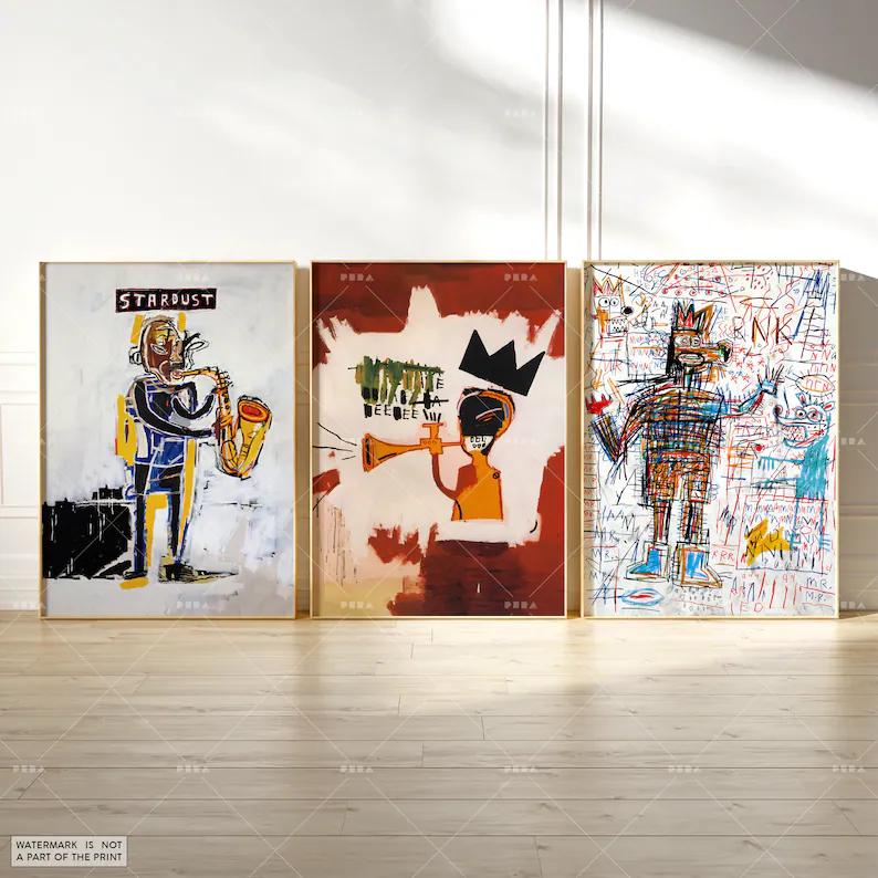 Jean Michel Basquiat Set of 3, Basquiat Print Set of 3, Street - TikTok ...