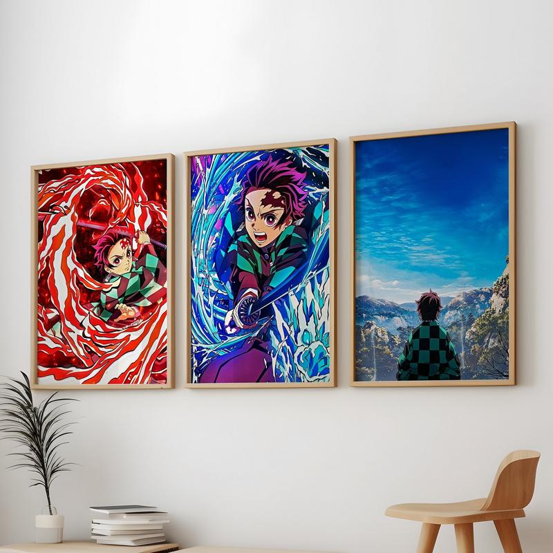 Demon Slayer Posters 3 Pack, Demon Slayer Anime Piece Set 3 Art ...