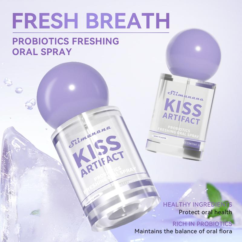 Kiss Artifact Mint Oral Spray - Probiotic & Lactic Acid, LongLasting Freshness, ldeal for Travel ...