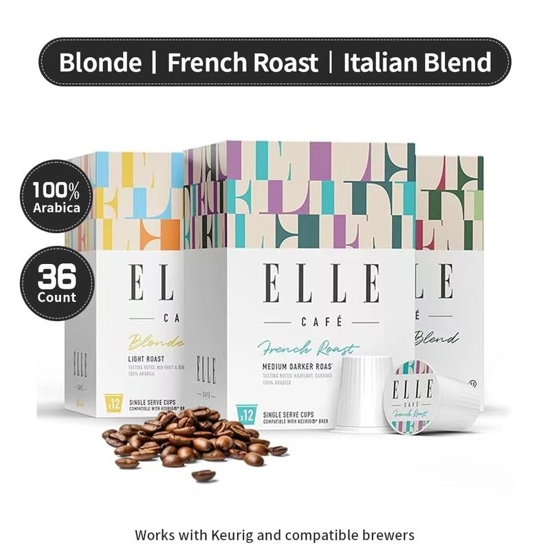 ELLE Variety K-Cups 12 Count - Blonde, French Roast, Italian - TikTok Shop
