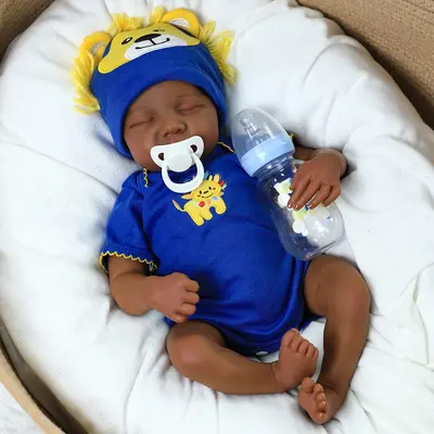 Black Reborn Baby Dolls Names 20" African American Black Reborn Baby