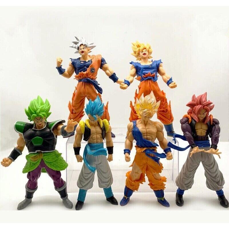 6 pcs Dragon Ball Z Figures Set: 7" Super Saiyan Goku Son Gokou ...
