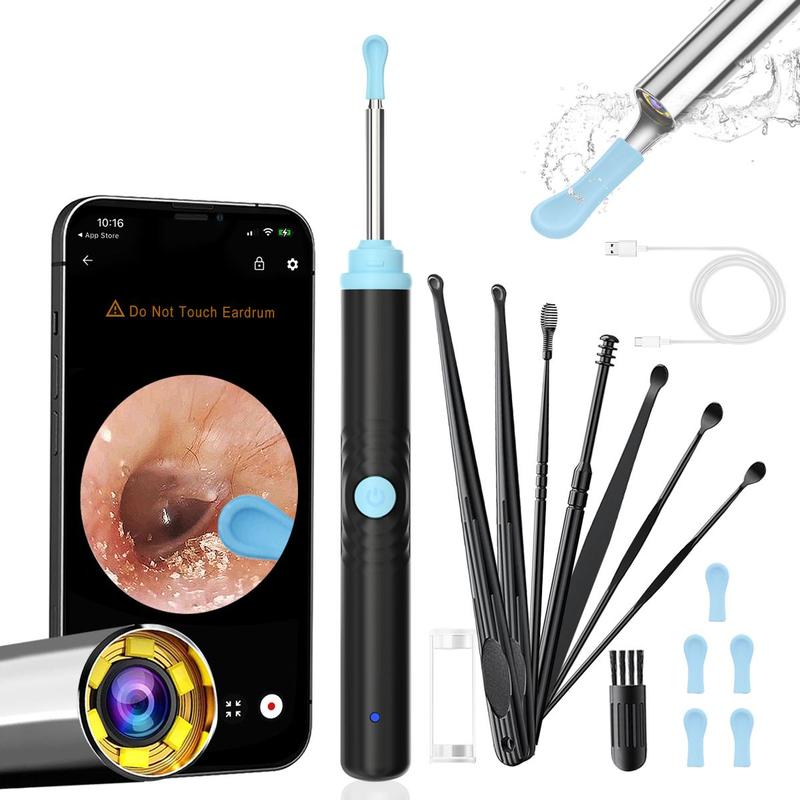 Silicone Ear Care Kit, HD Visual Ear Wax Removal Tool with Camera,1296P ...