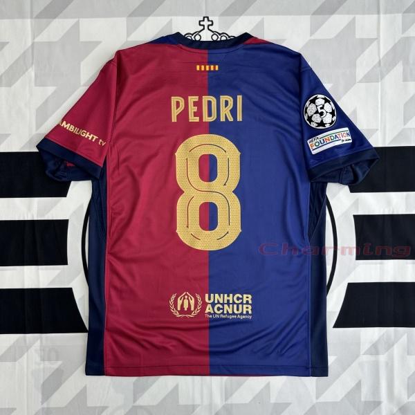 2425 Home Red Blue Short Sleeve Top No.8 PEDRI Retro 125th Anniversary ...