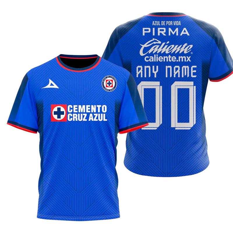 Personalized LIGA MX Cruz Azul Shirt 3D 2025 Soccer Child, Adult Size ...