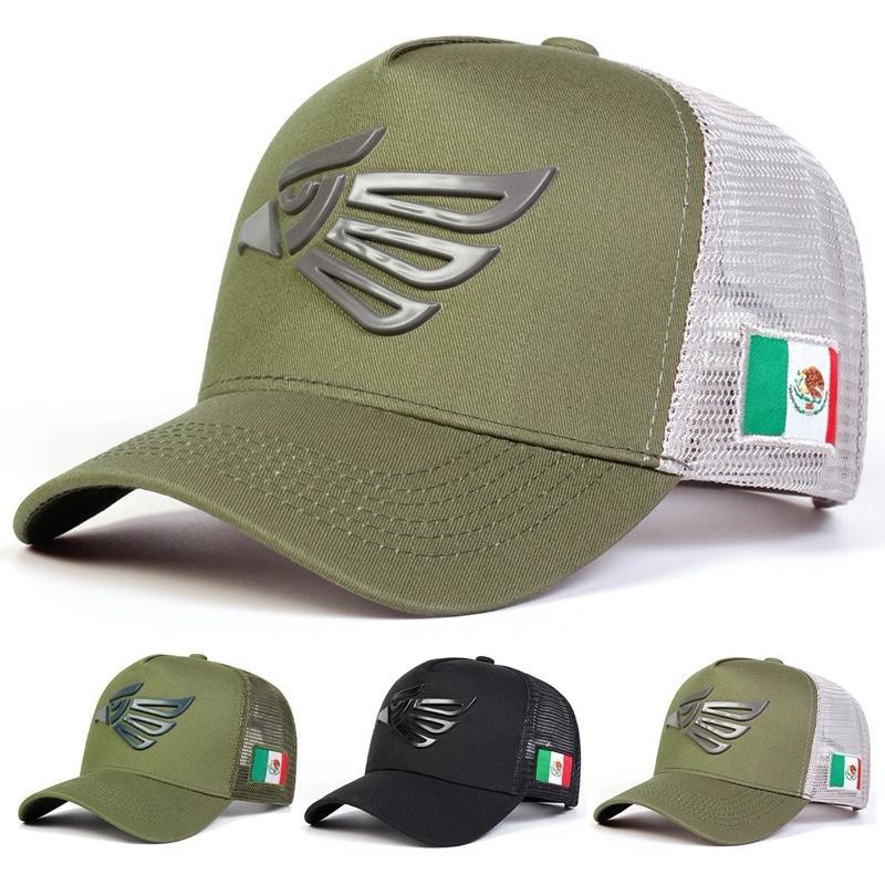 Mexican Flag & Eagle Solid Mexico Baseball Cap Trucker Hat Adjustable ...