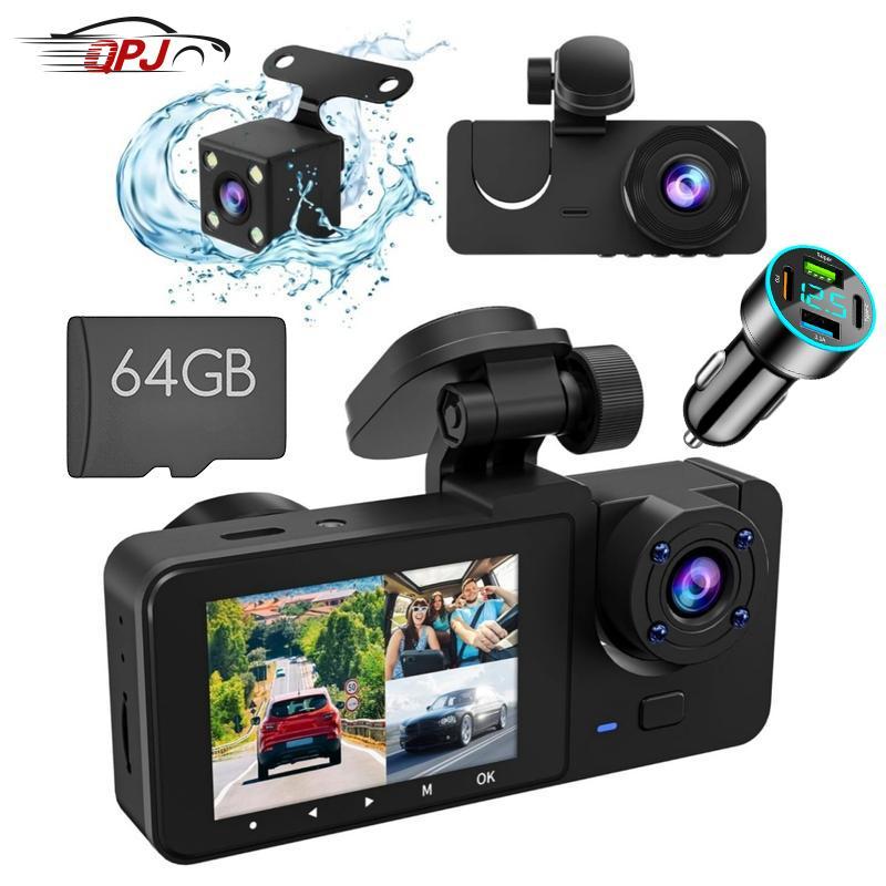 4K Full UHD Car Camera Front Rear with Free 64GB SD Card,HDR,Dashcam ...