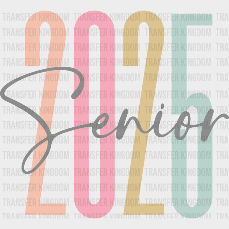 Senior 2025 Cursive Design - Graduation Iron On DTF Transfer - TikTok Shop