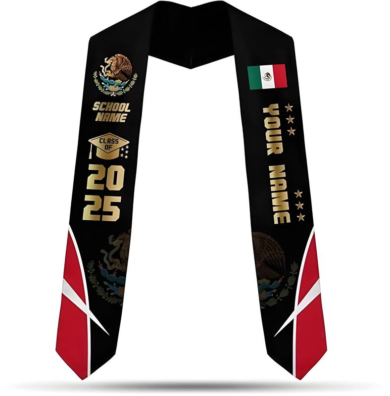 Customized Mexican Graduation Stole 2025, Mexico Graduation Sash ...