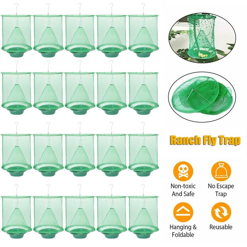 Dazone Ranch Fly Trap Reusable Hanging Fly Catcher Cage with - TikTok Shop
