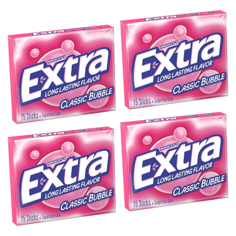 EXTRA Classic Bubble Sugar Free Chewing Gum, 15 Count (Pack of - TikTok Shop