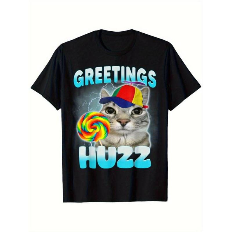 Where The Huzz At Funny Cat Meme Humor Sarcastic T-Shirt Crewneck ...