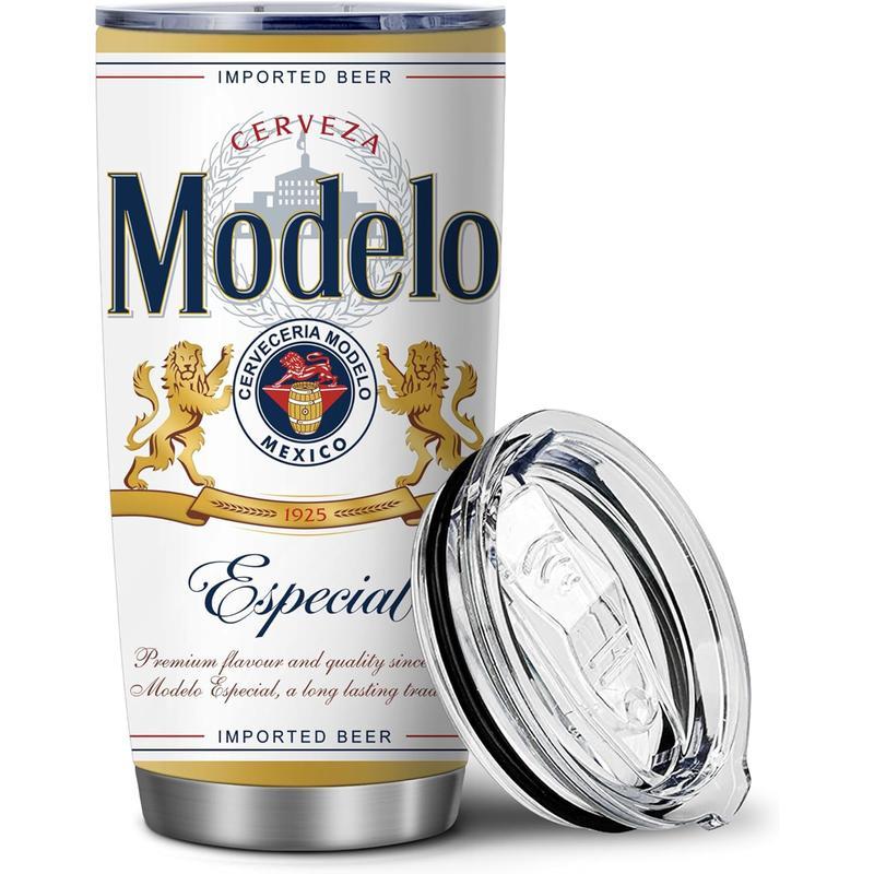 Modelo Beer Inspired Tumbler Cups with Lid 20 oz Father's Da - TikTok Shop