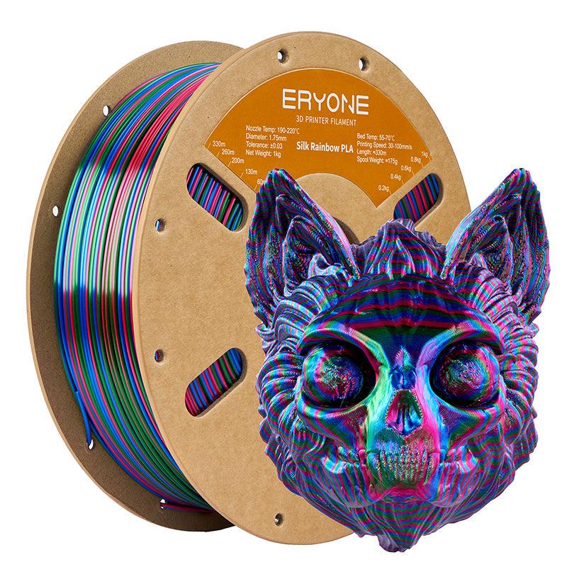 ERYONE Twisted Rainbow Triple-Color Silk PLA Filament for 3D - TikTok Shop