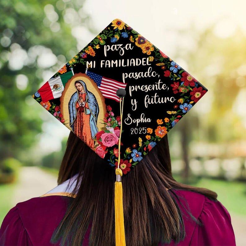 Personalized Mexican Grad Cap Topper Spanish Graduation Cap Topper ...