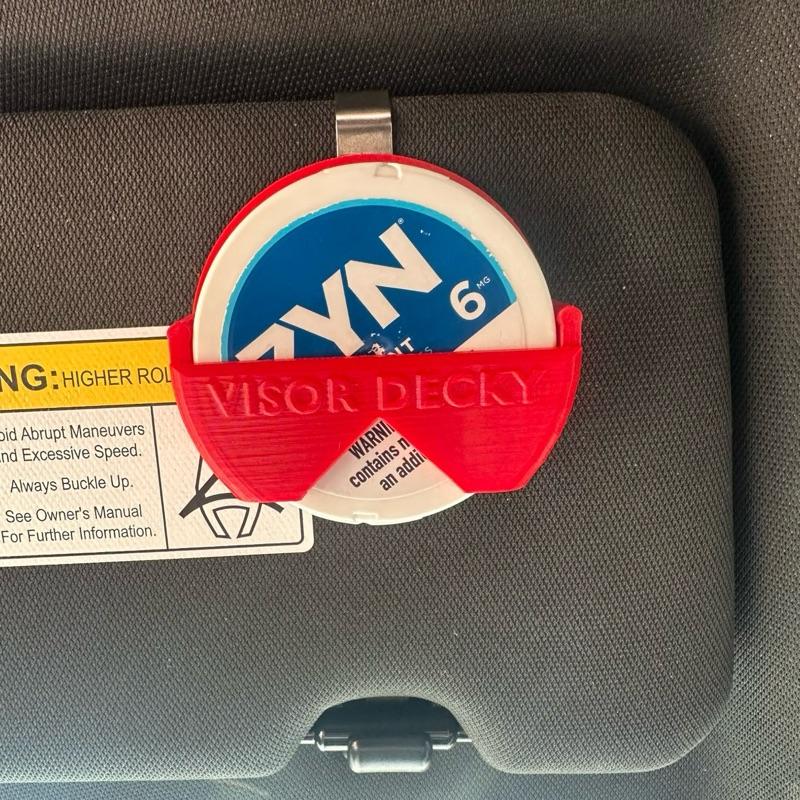 “VISOR DECKY” ZYN HOLDER AUTOMOTIVE VISOR CLIP 3D PRINTED IN - TikTok Shop