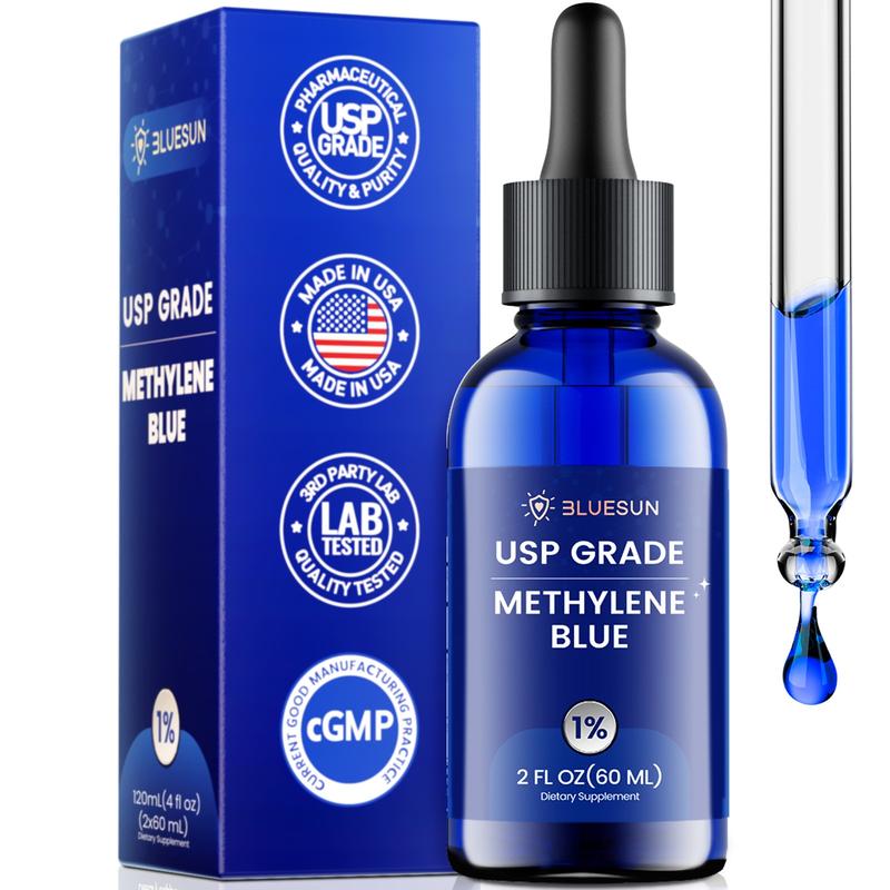 Methylene Blue Drops, Pharmaceutical Grade, 2 FL OZ, 1% USP Grade ...