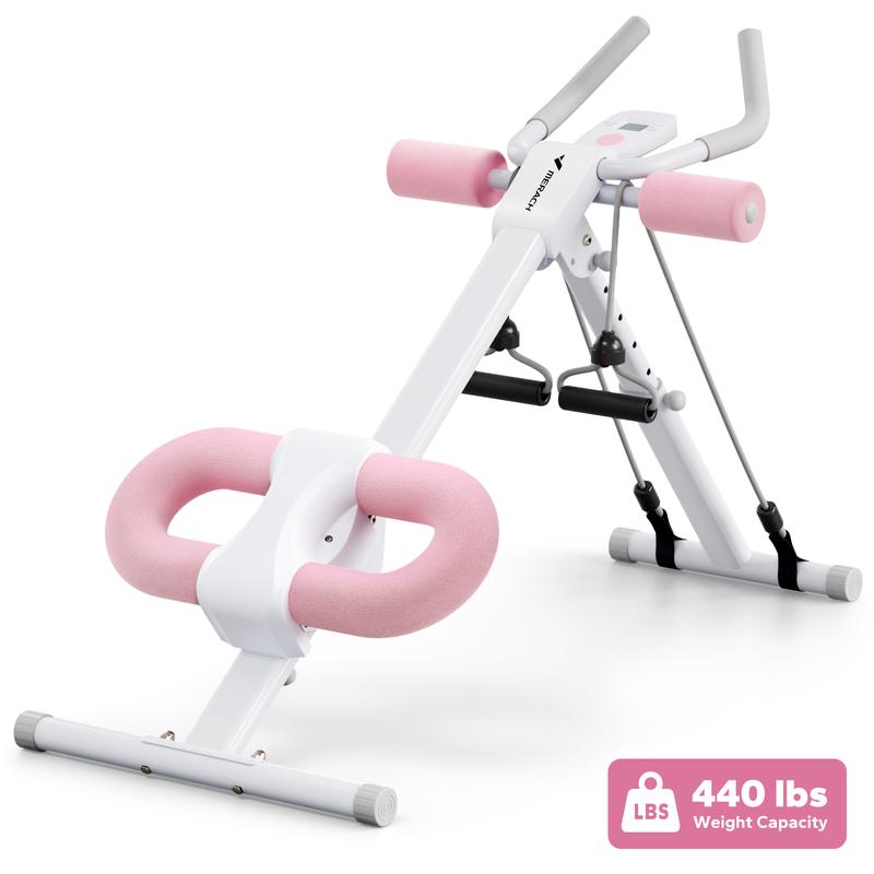 MERACH Adjustable Ab Trainer Machine with LCD Monitor, Foldable ...