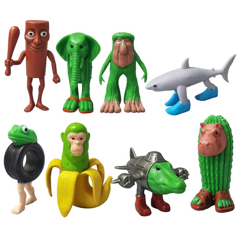 8pcs 1 Set Italian Brainrot Plastic Toy Action Figure,Tung Tung Tung ...