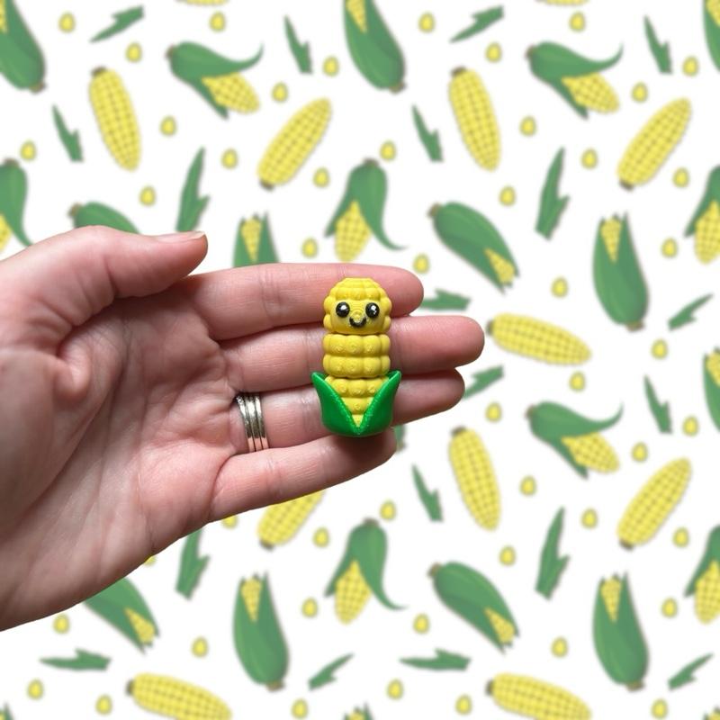 Cute Corn Cob Fidget Toy – 3D Printed Smiley Corn Cob Toy - Kawaii Corn ...