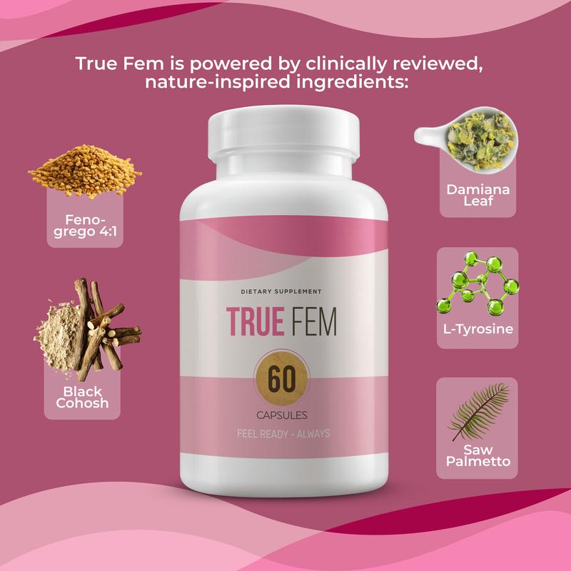 True Fem – 100% Natural – 13-in-1 with Saw Palmetto & Fenugreek ...