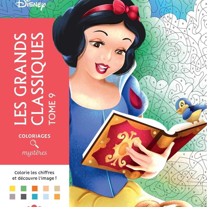 Disney Color by Numbers Coloring Book for Children and Adult - TikTok Shop