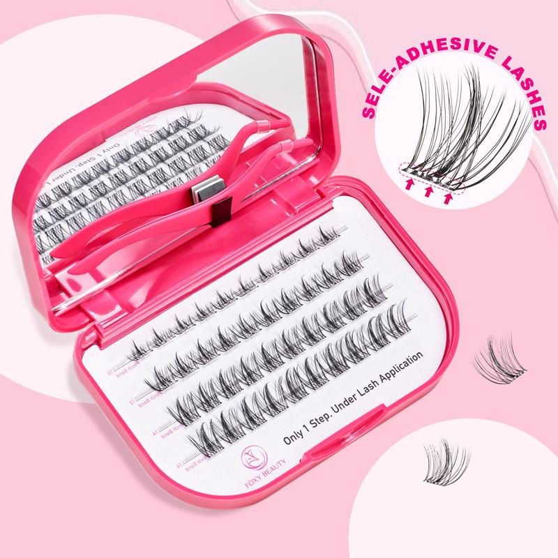 FOXY BEAUTY DIY Lash Kit - Press on Lash No Glue Eyelashes 4 - TikTok Shop